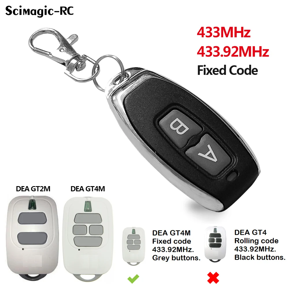 NEW-DEA-GT2M-GT4M-433-93mhz-garage-remote-control-DEA-fixed-code-garage ...