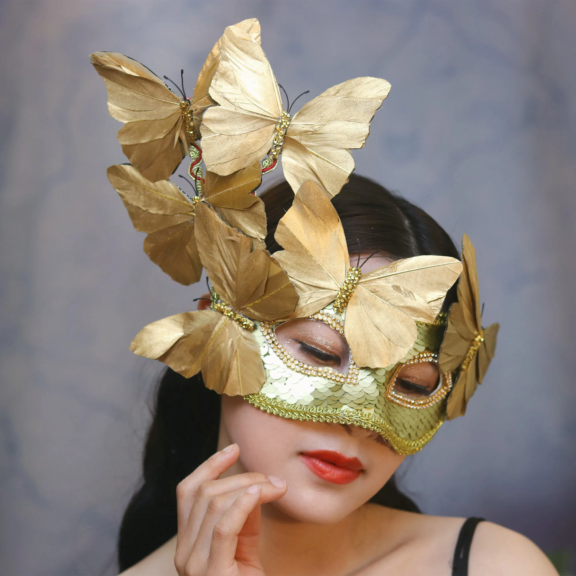 Gold Butterfly Mask
