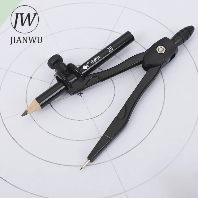 JIANWU Black Metal Compass Geometry Set Zinc Alloy Multifunction-clip ...