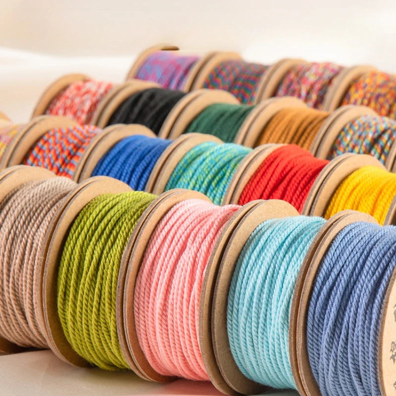 30M/1mm Hand-rubbed Cotton Threads for Hand-woven Knot Rope Necklace ...