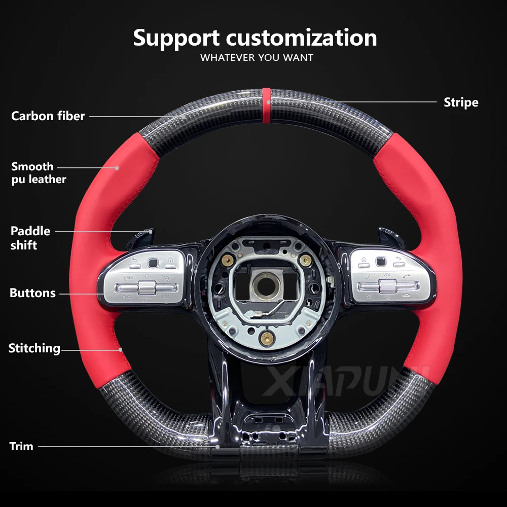 Steering Wheel For Benz Mercedes A B C Series GL CL Series AMG C63 W205 ...