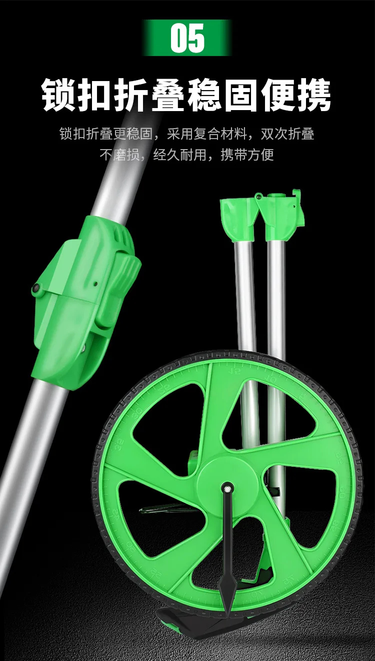 Distance Measuring Wheel Manual Push Roller Type Road Measuring Vehicle ...