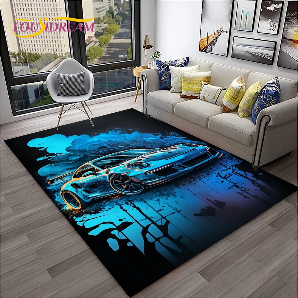 Sports-Car-Racing-Car-Carpet-Rug-for-Home-Living-Room-Bedroom-Playroom ...
