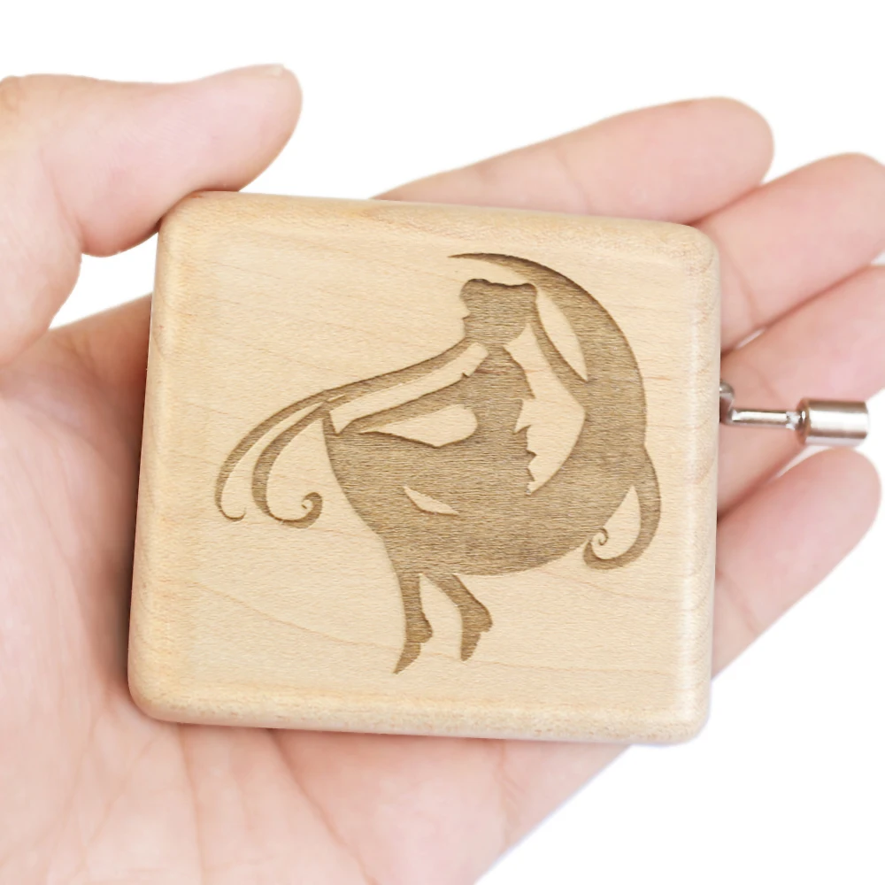 Handmade natural wood custom Sailor Moon music box diy special ...