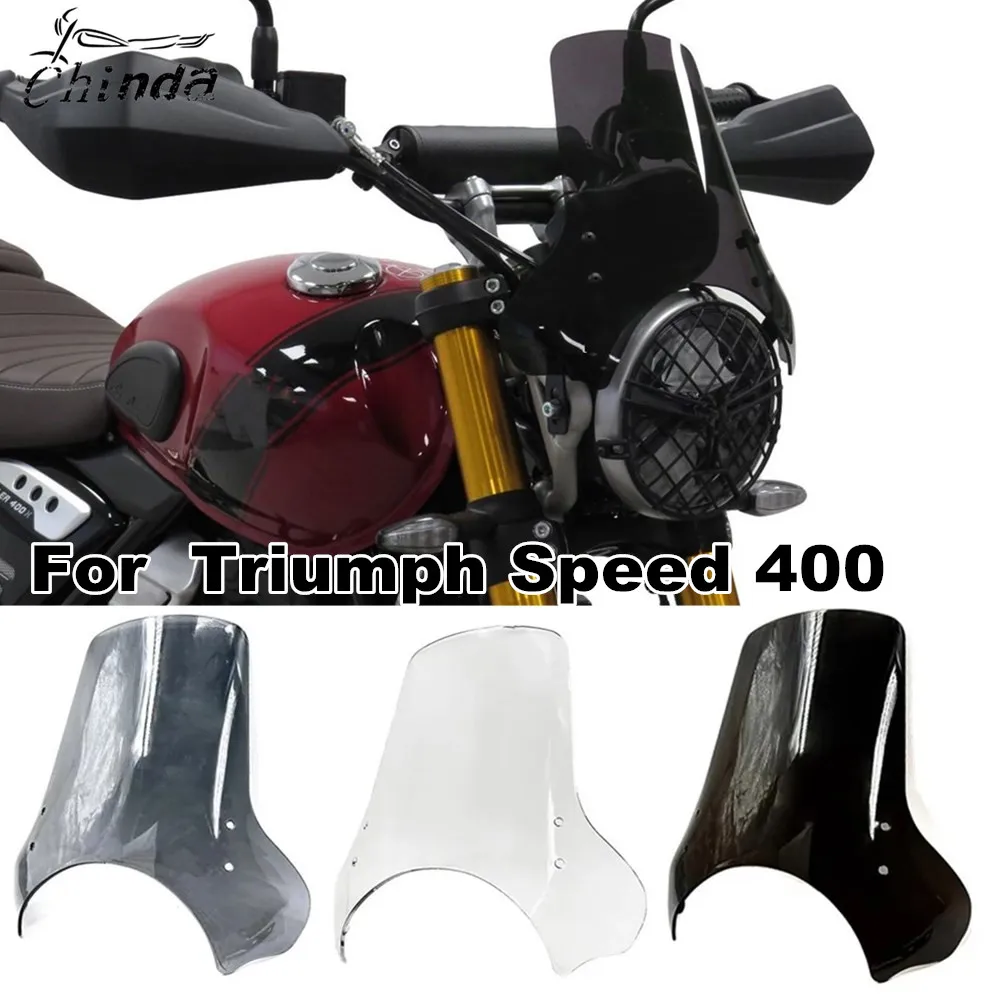 For-Triumph-Speed-400-Scrambler-400-X-2024-Motorcycle-Windshield ...