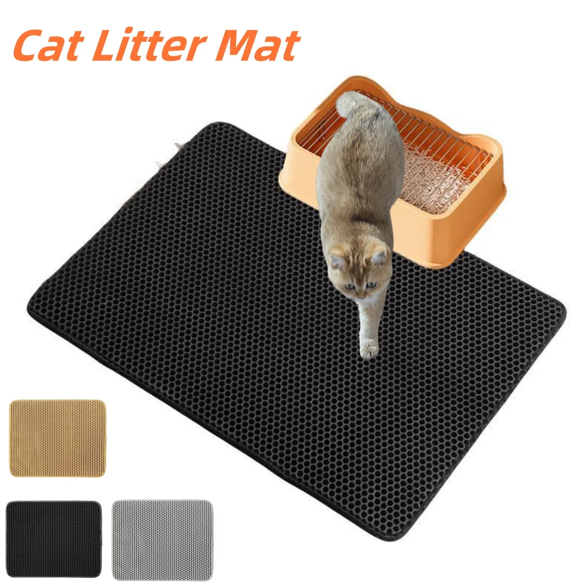 Extra-large-size-Litter-Cat-Mat-double-layer-filter-leakage-control-cat ...