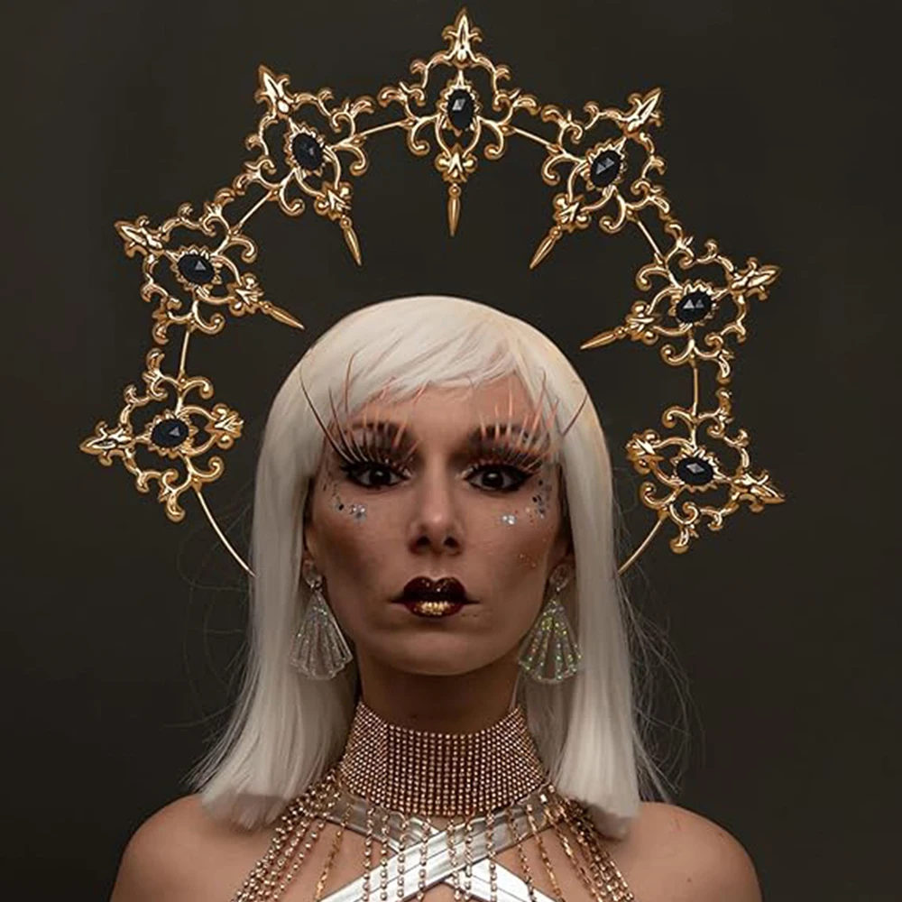 Women Crown Headpiece Wedding Headwear Cosplay Girls Metal Halloween ...