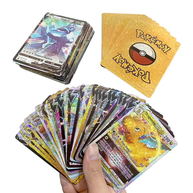 Pok-mon-Gold-Foil-Cards-Collection-Diamond-Series-Vmax-GX-Energy-Card ...