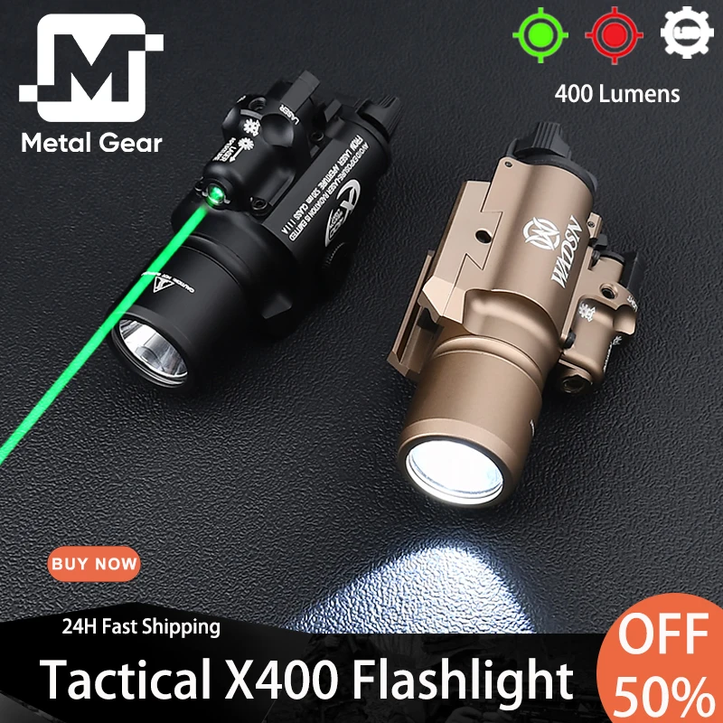 Tactical-Surefir-X400-Weapon-Scout-Light-Red-Green-Laser-Pistol-Gun ...