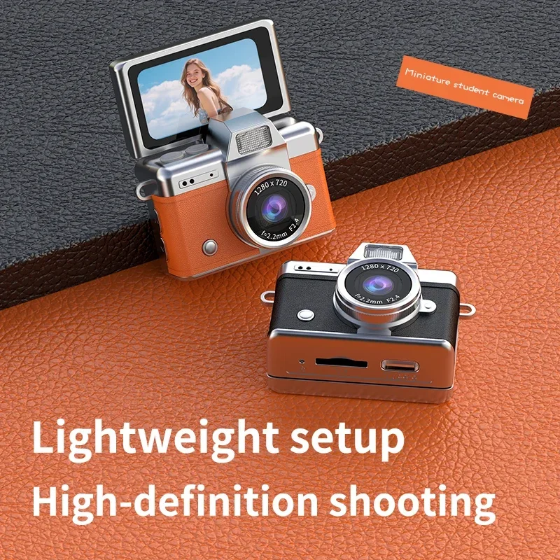 Mini Retro Camera Flip 1.47inch HD 180° Flip Selfie Screen Thumb Camera ...