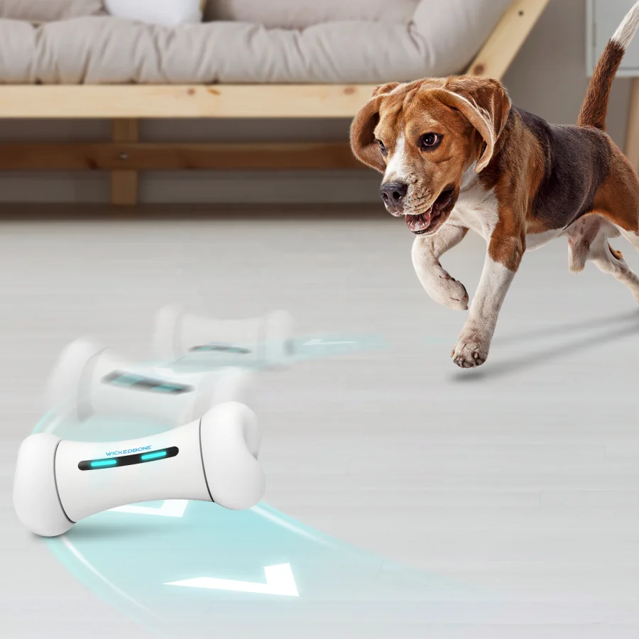 LMZOE-Smart-dog-toy-White-Bone-App-Remote-Control-Mobile-Wickedbone-For ...