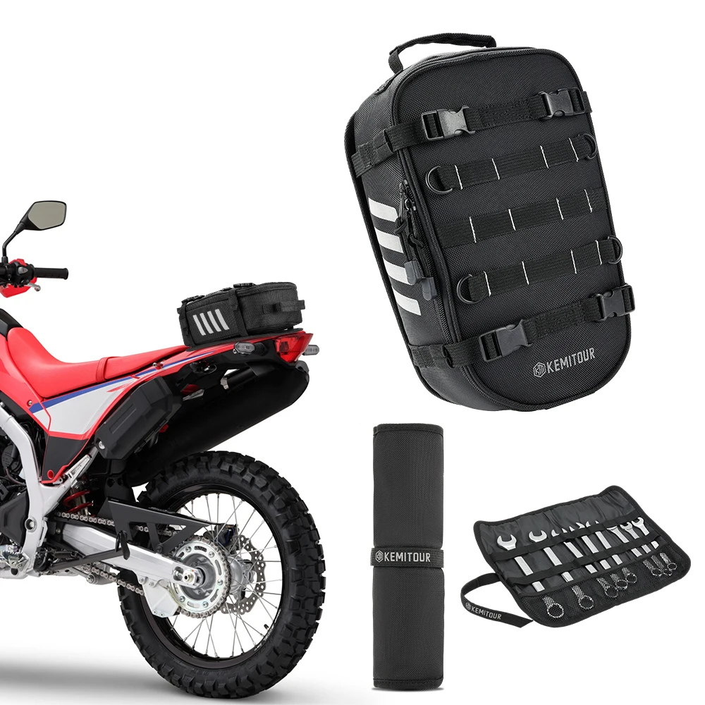 Motorcycle Rear Fender Tail Bag 6L Dirt Bike Enduro Tool Roll Bags ...