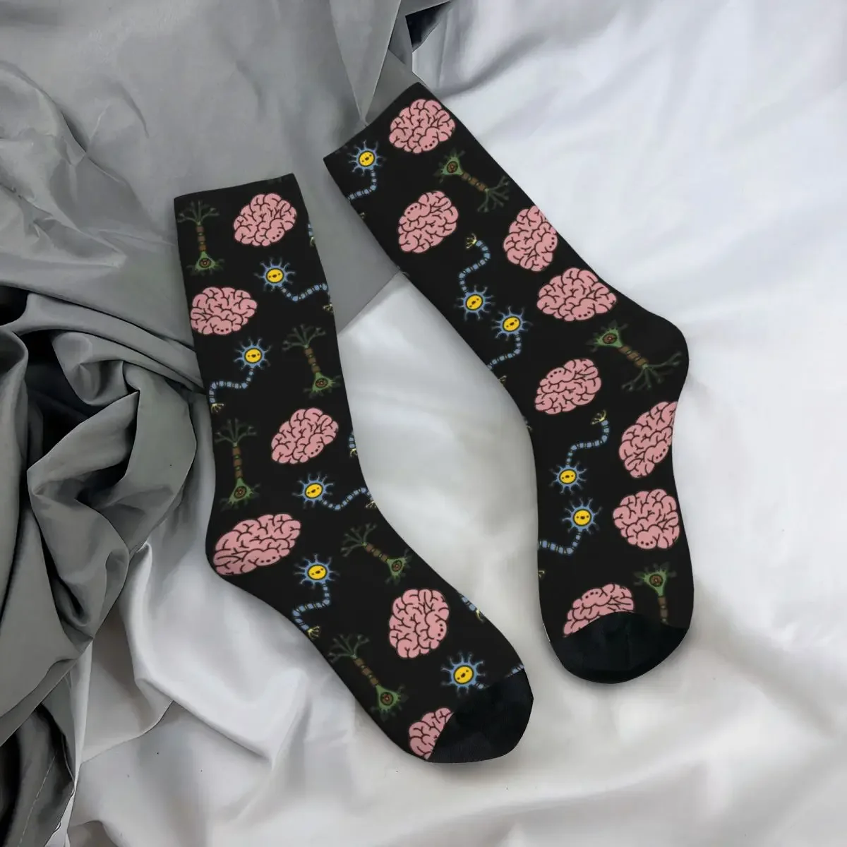 Neuro Brain Time Let's Have Some Synapse Fun Merch Crew Socks Sweat ...