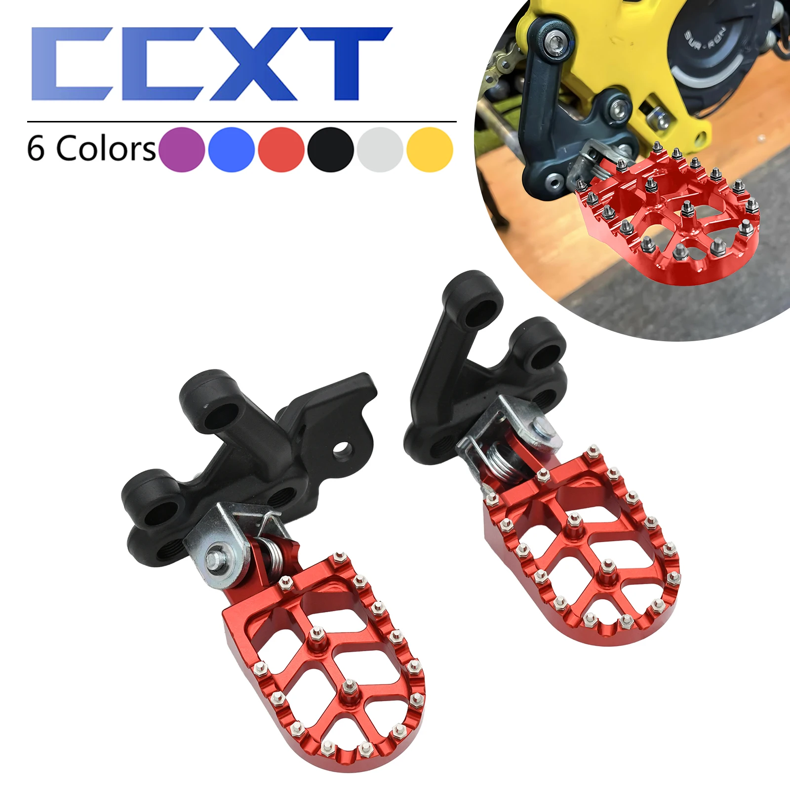 CNC-Foot-Pegs-Rest-Footpegs-Foot-Pegs-Bracket-For-Sur-Ron-Sur-Ron ...