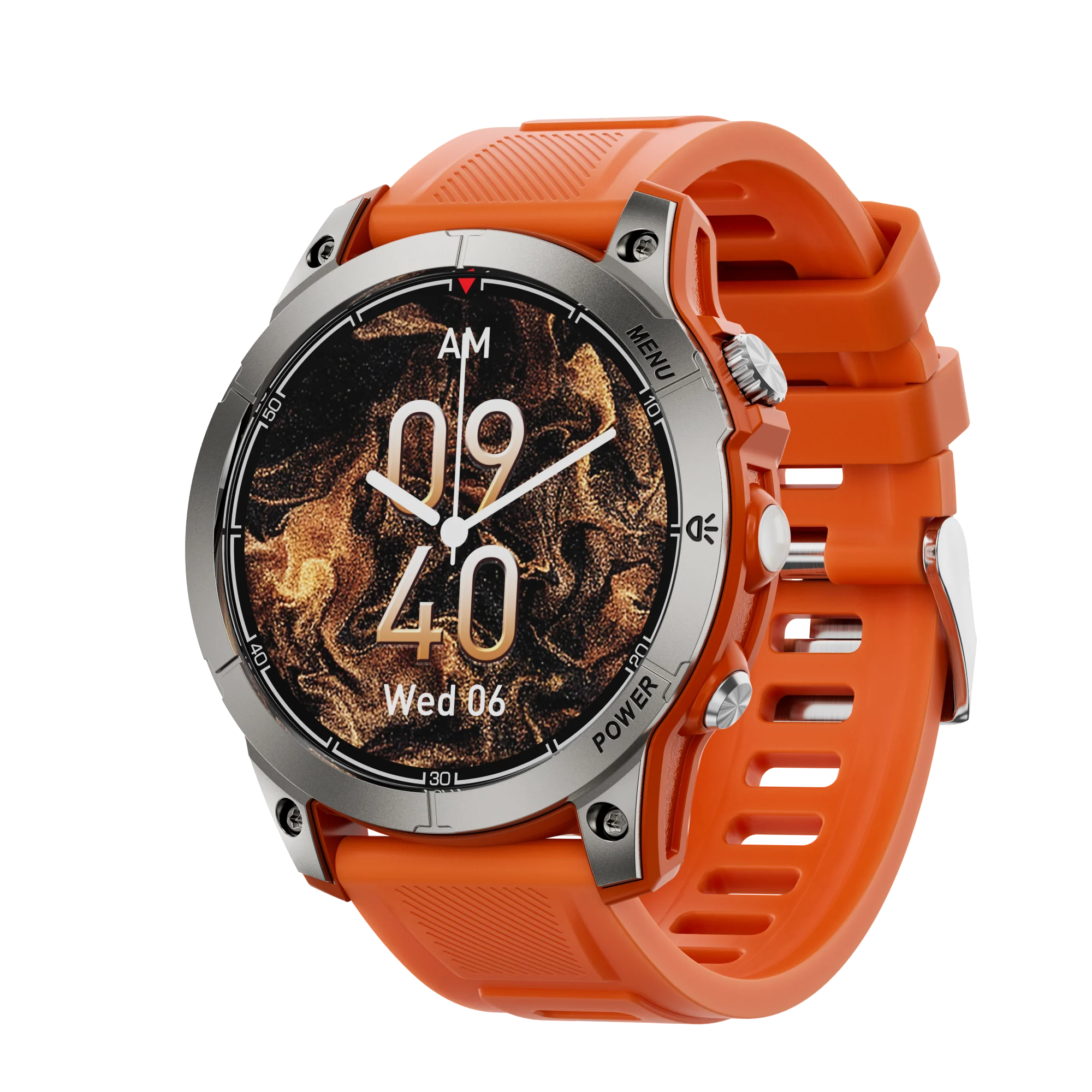 AW45 Smart Watch Men 1.39 Inch NFC Outdoor Flashlight Compass BT Call ...
