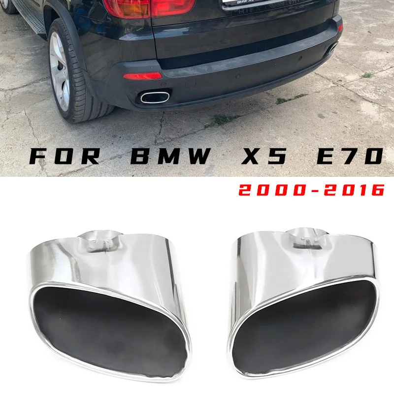 1-Pair-Chrome-Exhaust-Dual-Tail-Pipe-Stainless-Steel-Exhaust-Pipe-For ...