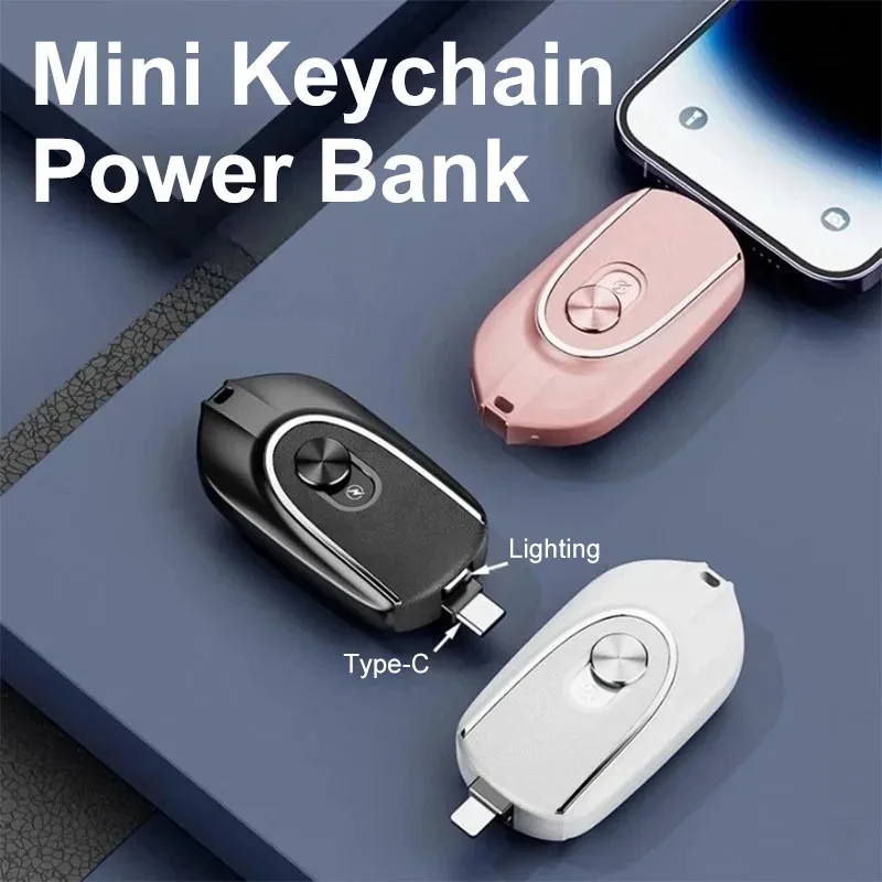 Mini-Key-Chain-Portable-Power-Bank-Lighting-and-Type-C-Plug-Silm-Mobile ...