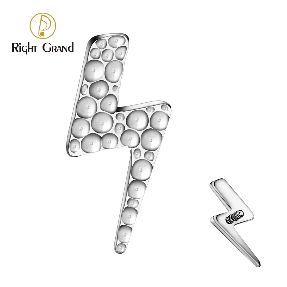 G23-Titane-Marteau-filetage-interne-clair-Cartilage-Tragus-Labret-Extr ...