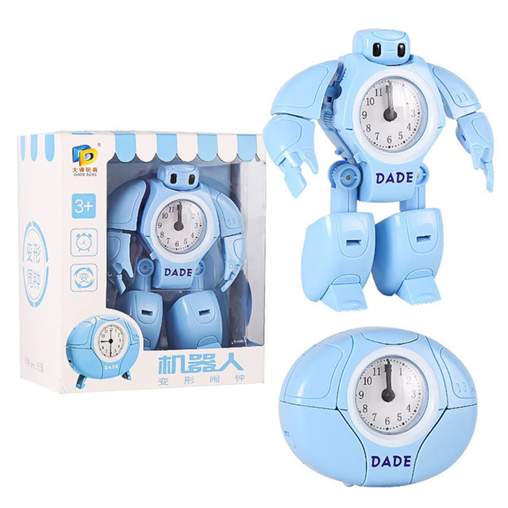 Creative-Diy-Alarm-Clocks-Durable-Colorful-Deformation-Robot-Table ...