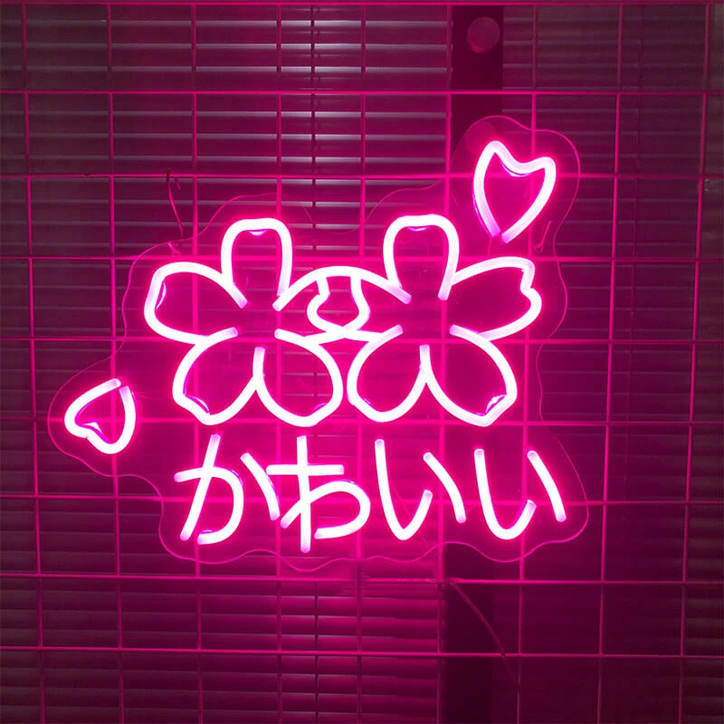 Sakura-logotipo-kawaii-personalizado-neon-sinal-japon-s-flor-de ...
