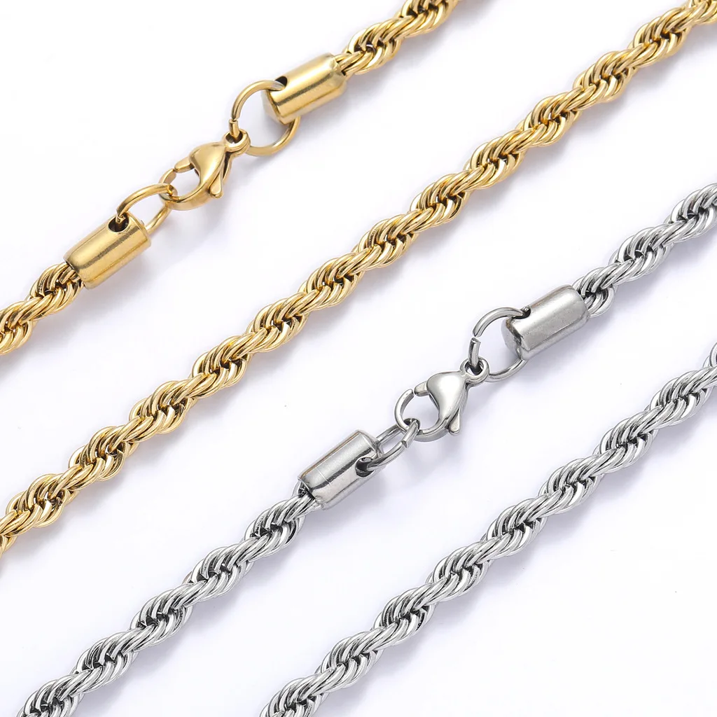 Hip-Hop-Titanium-Steel-Accessory-Necklace-Stainless-Steel-Twist-Chain ...