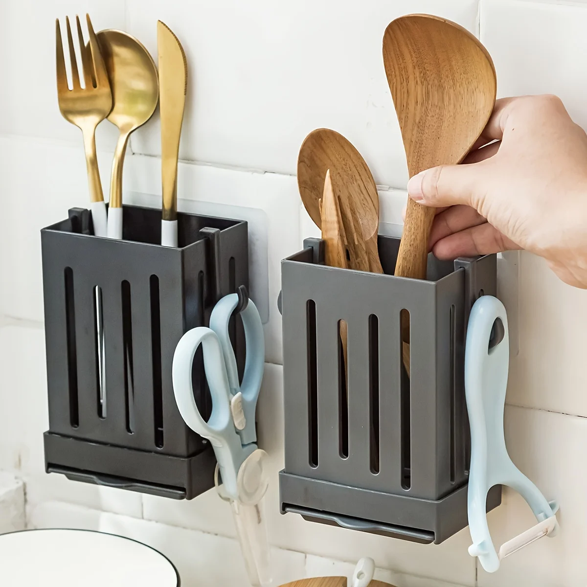 1-2-3PCS-Kitchen-Utensil-Rack-Multifunctional-Draining-Chopstick-Holder ...