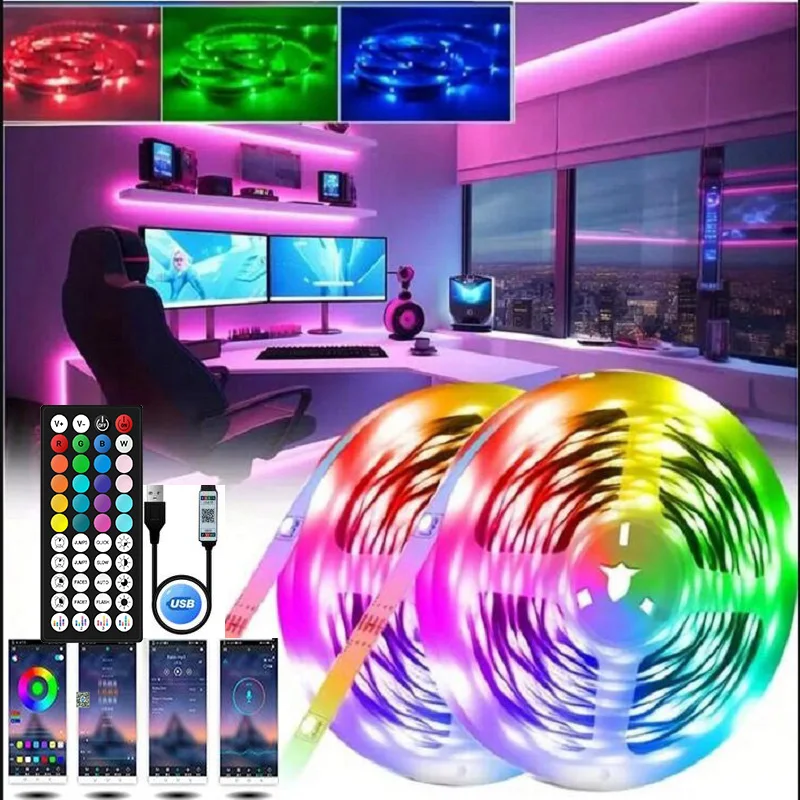 5050-5V-Usb-Led-Strip-Light-Rgb-Tape-10-Meters-Wifi-Bluetooth-Led ...