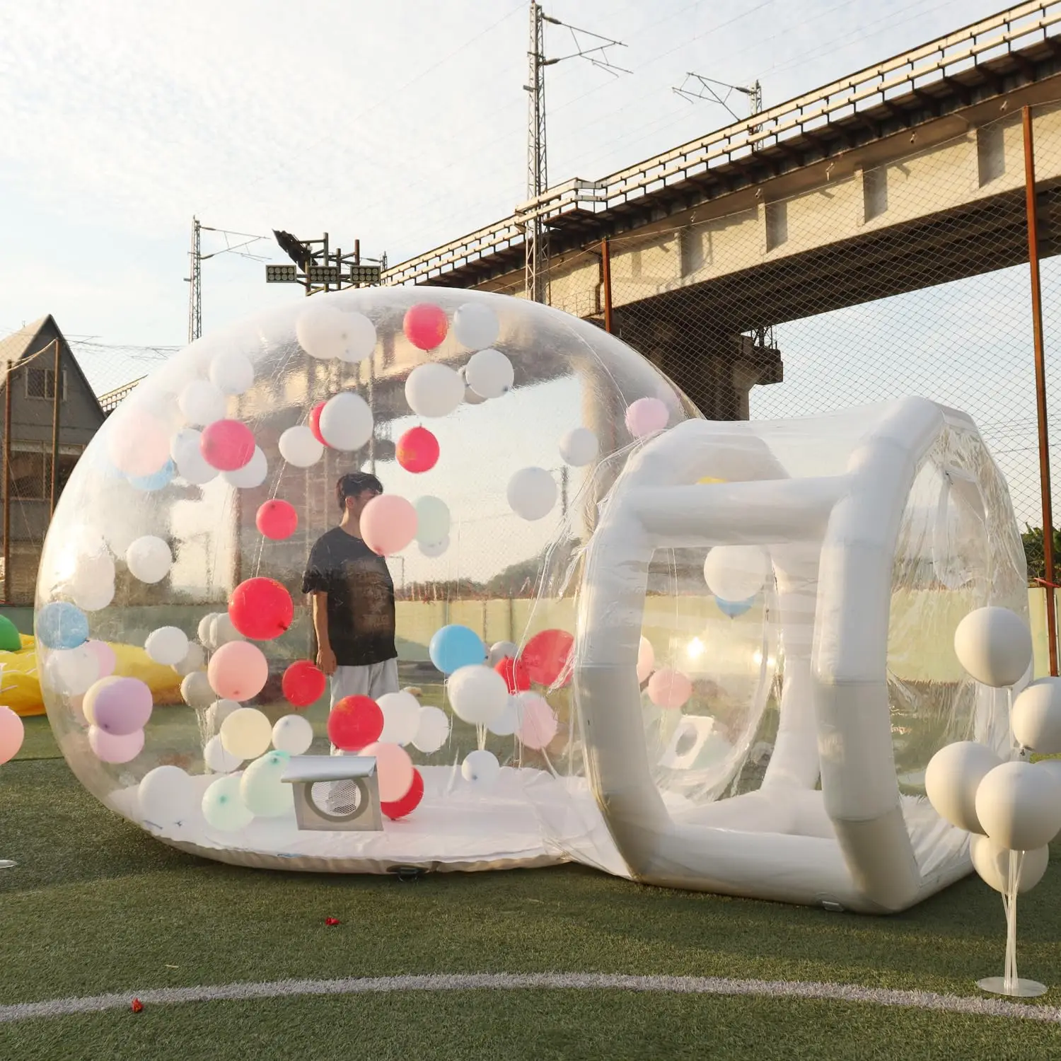 Inflatable-Bubble-Balloon-House-with-Blower-Bubble-Tent-for-Kids-Party ...