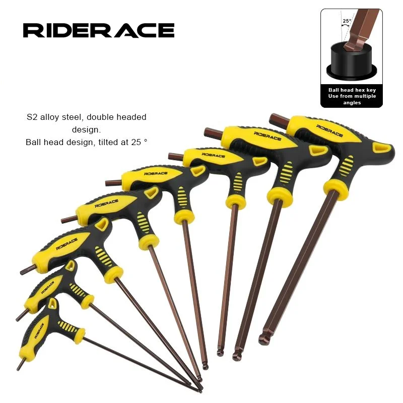 Bicycle Allen Hex Key Wrench Hand Repair Tools S2 Steel Ball Head Inner ...