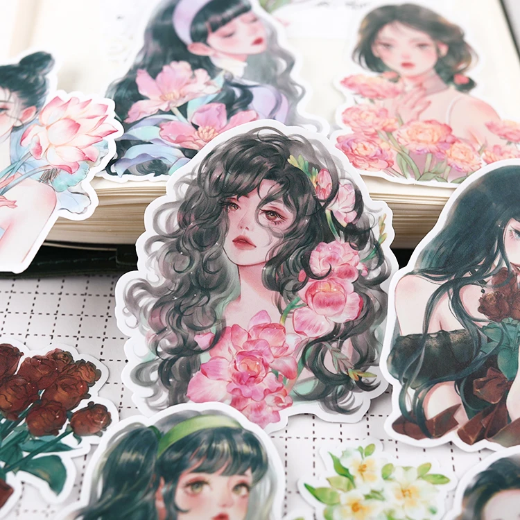20PCS pretty girl Stickers Crafts And Scrapbooking stickers book ...