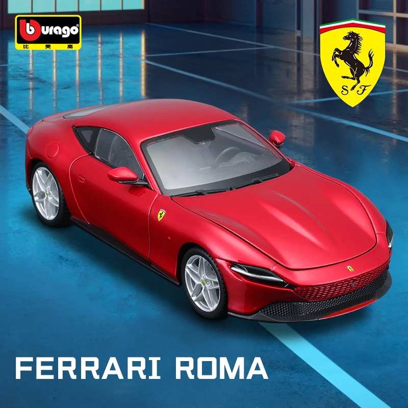 Bburago-1-24-Scale-NEW-RED-Ferrari-ROMA-Alloy-Luxury-Vehicle-Diecast ...