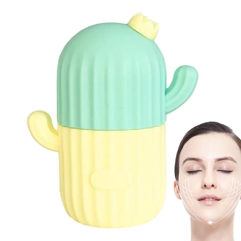 Face-Ice-Mold-Silicone-Ice-Cube-Cactus-Shaped-Cold-Roller-Tool-for-Skin ...