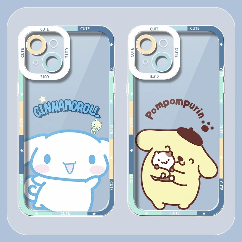 Cute Cinnamoroll Pompom Purin Phone Case For Xiaomi Redmi Note 14 13 12 ...
