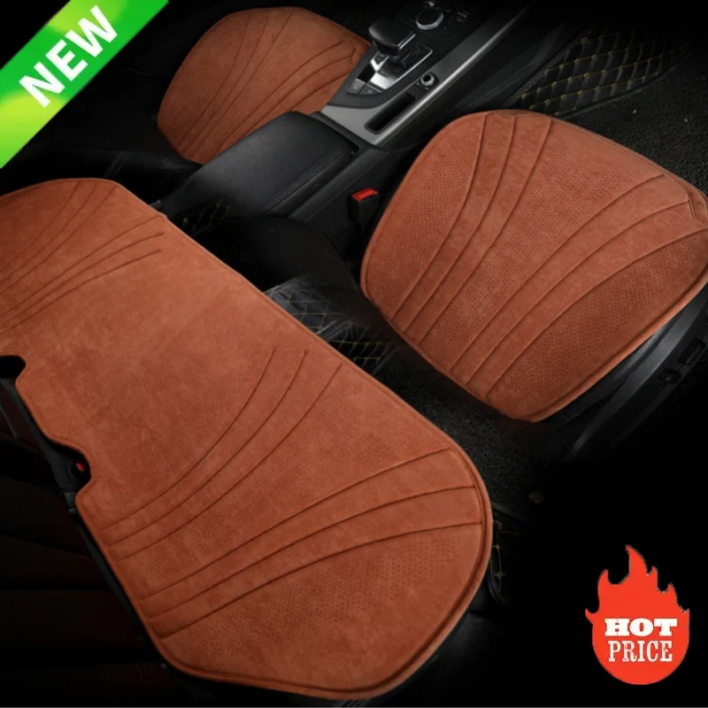 Suede-Car-Seat-Cover-Breathable-Front-Seat-Anti-slip-Cushion-Universal ...