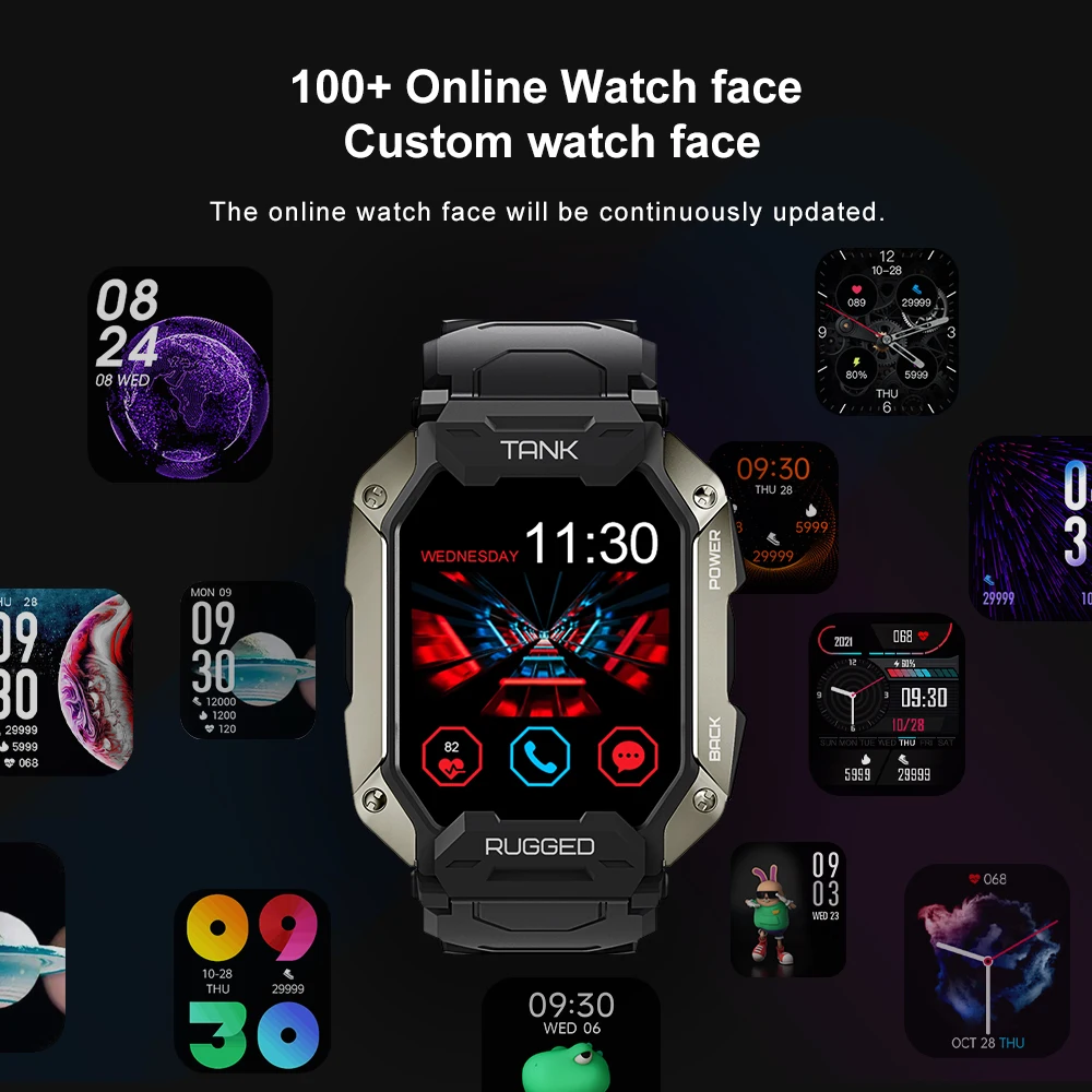 Original KOSPET TANK M1 PRO Men Smartwatch Bluetooth Call, 04/28/2024