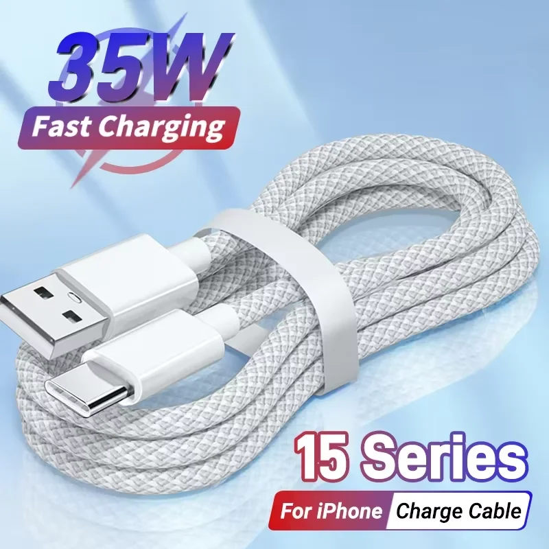 PD 35W Fast Charging USB to Type C Cables For iPhone 15 Pro Max Plus ...