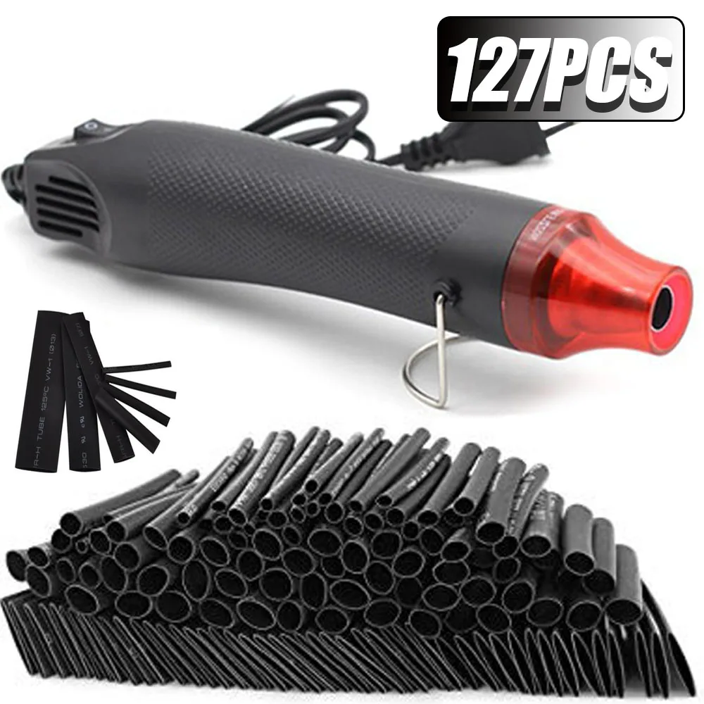 127-650PCS-Black-Heat-Shrink-Tubing-kit-2-1-Shrinkable-Wire-Shrinking ...
