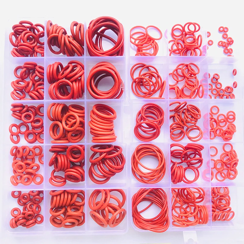 Rouge-Silicone-O-Anneaux-100-250Pcs-JOINTS-TORIQUES-Rouges-Silicone-VMQ ...