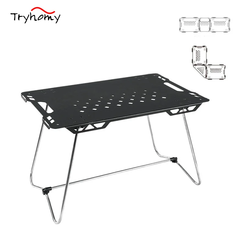 Lightweight-Camping-Tactical-Table-Outdoor-Blackened-Aluminum-Alloy ...