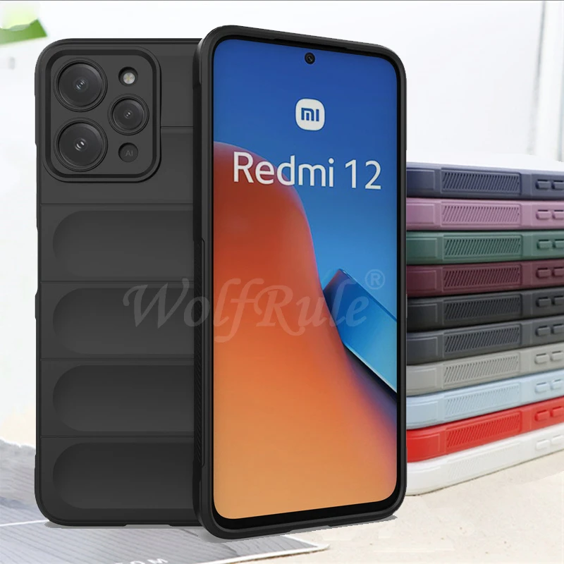 For-Cover-Redmi-12-Case-For-Redmi-12-Capas-Phone-Bumper-Back-Armor-Lens ...