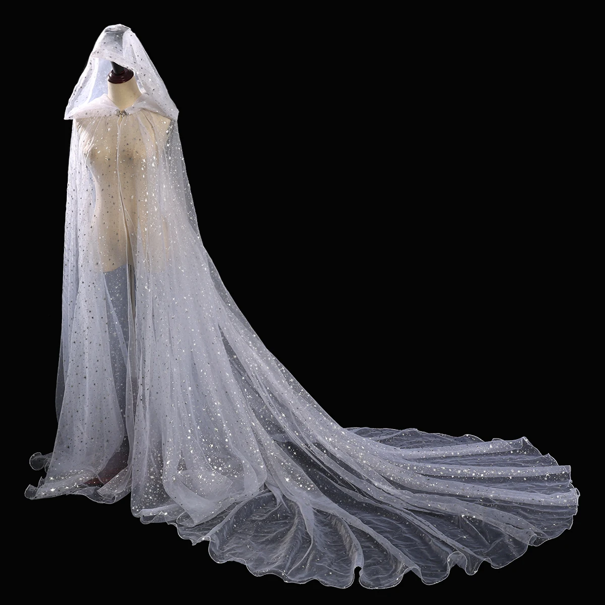 Gothic-Punk-Cloak-Soft-Tulle-Capes-Halloween-Costume-for-Women-Starry ...