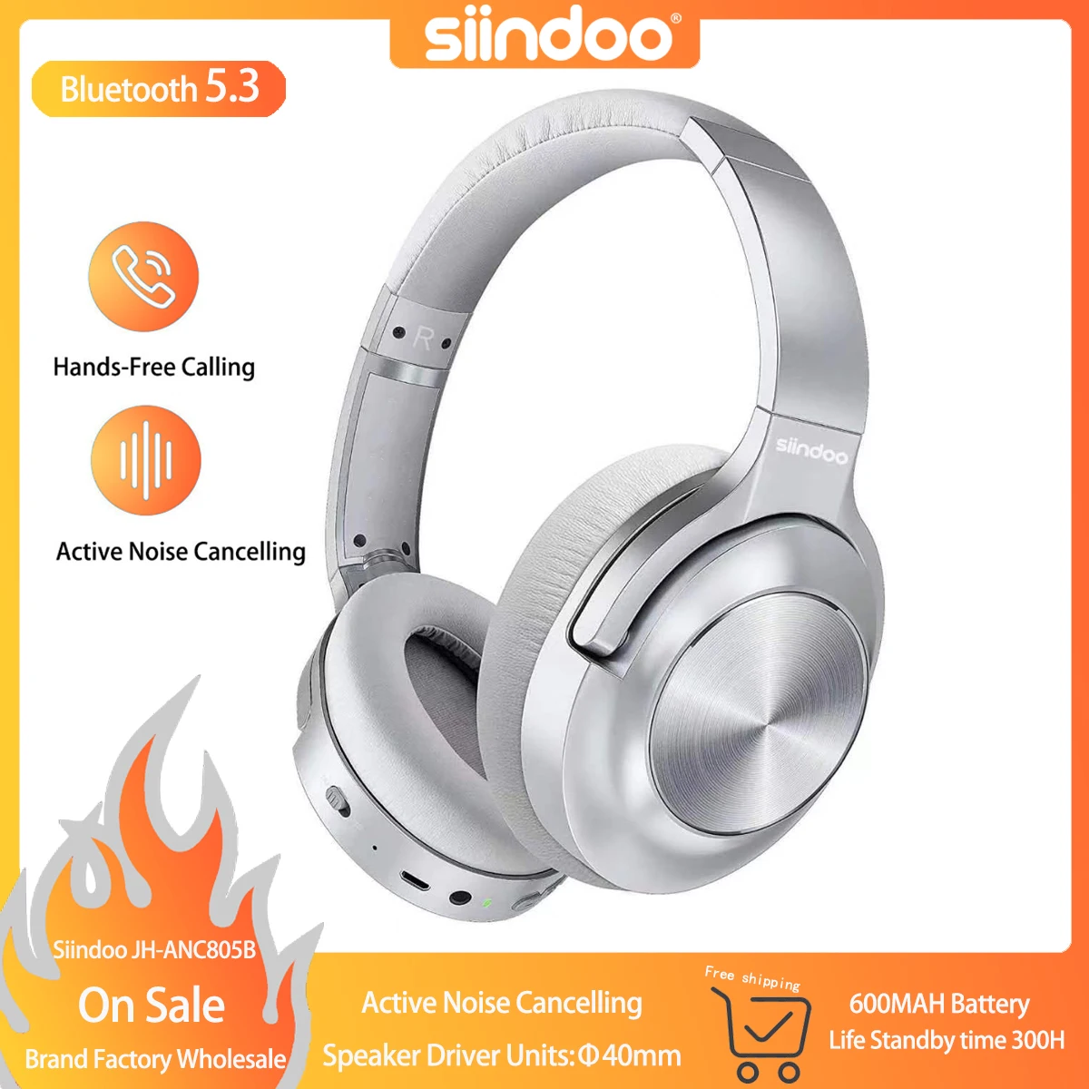 Siindoo-JH-ANC805B-Active-Noise-Cancelling-Wireless-Headphones-Over-Ear ...