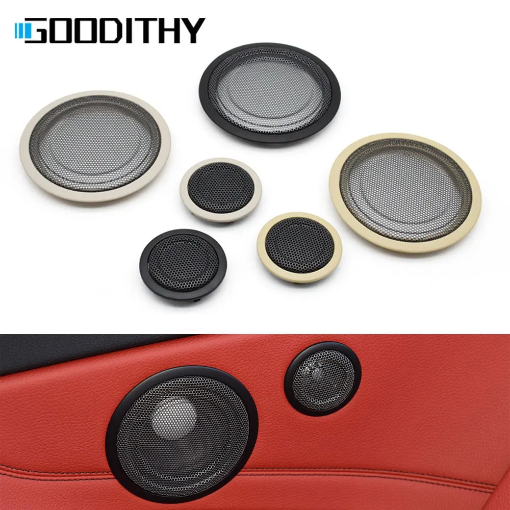 Black-Midrange-Speaker-Cover-Front-Rear-Door-Tweeter-Audio-Horn-Panel ...