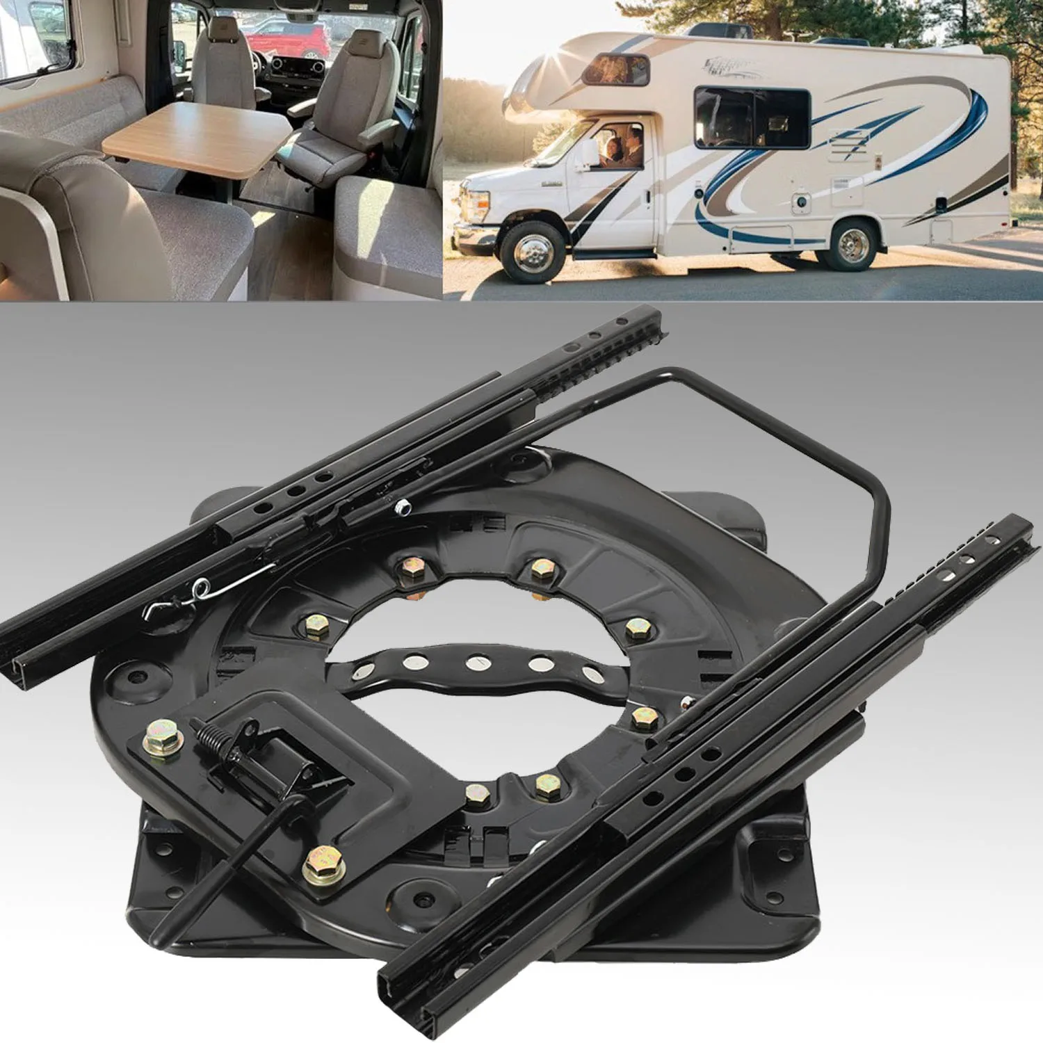 Swivel Seat Base with Sliding Rail, Universal Rotating Car Seat Sliding ...
