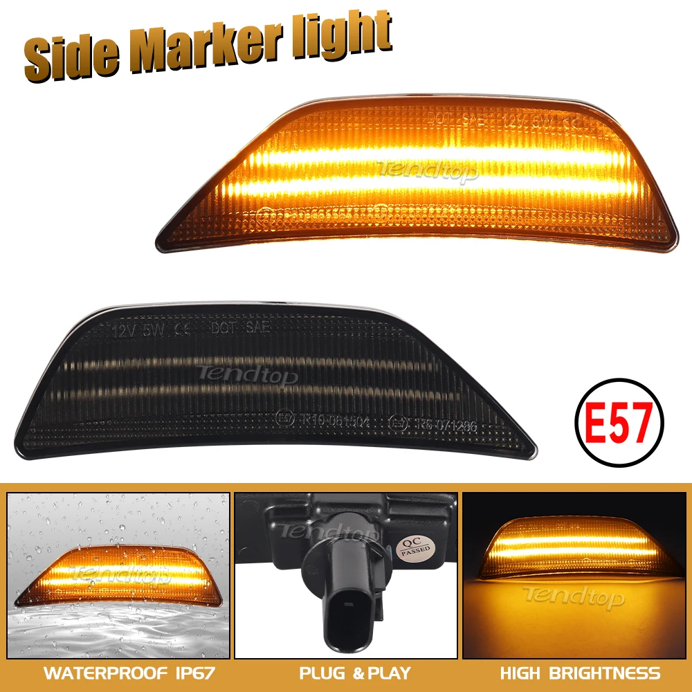 LED-Side-Marker-Lights-Smoke-Black-Lens-Front-Bumper-Indicator-Side ...