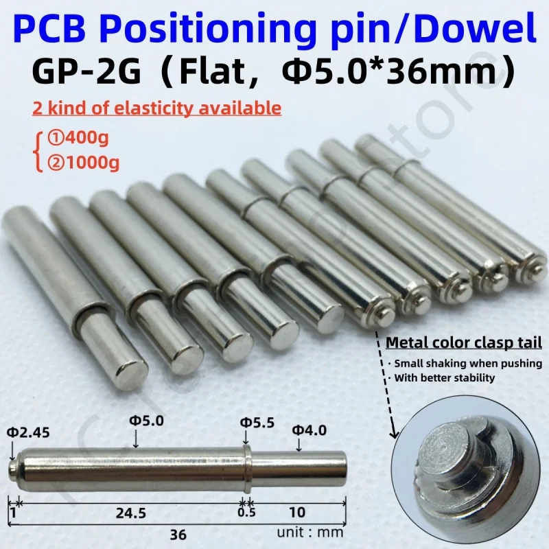 10-50PCS-GP-2G-Flat-Head-Positioning-Pin-Needle-Nickel-Plated-Spring ...