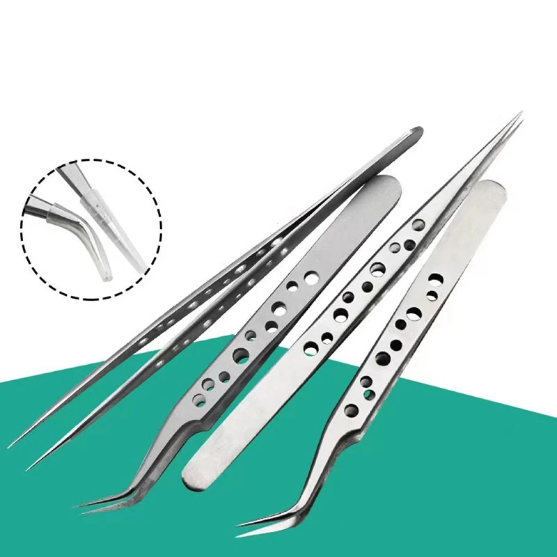 Precision-Industrial-Tweezers-Anti-static-Magnetic-Stainless-Steel ...