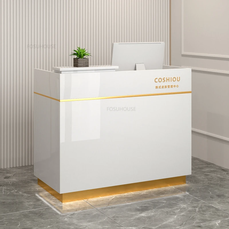 Light Luxury Company Reception Desks Simple Clothing Store Cash ...