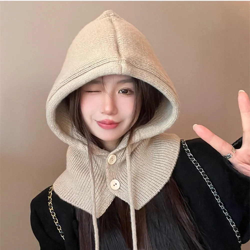 Women-Balaclava-Hats-Knitted-Elastic-Hooded-Caps-Winter-Warmer-Outdoor ...