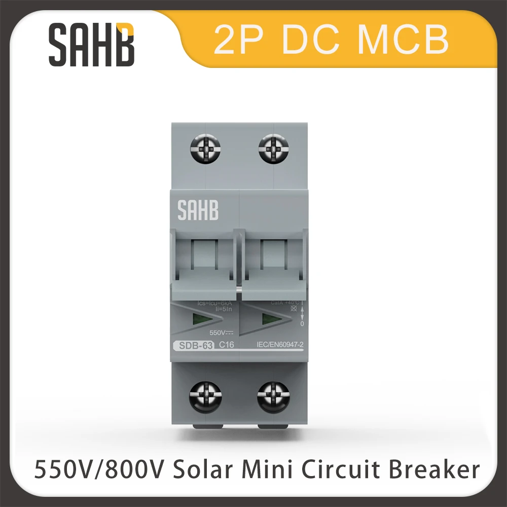 SAHB Din rail 2P Solar Energy Photovoltaic DC Circuit Breaker PV Switch ...